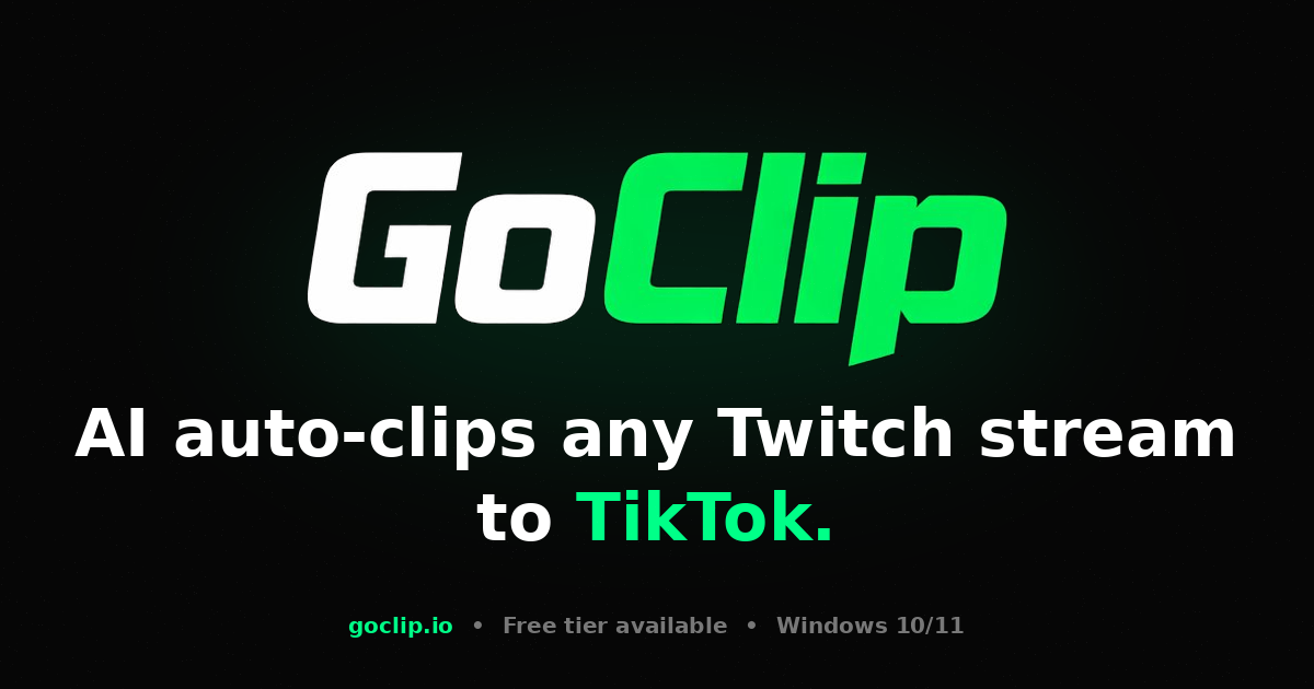 GoClip — AI Clip Bot for Streamers & Clippers